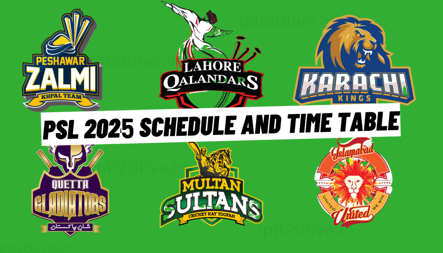PSL Schedule 2025 - Pakistan Super League Upcoming Matches